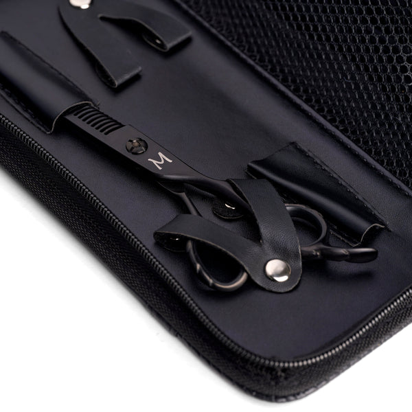 Ergo Diamond Matte Black Thinning Shears - Scissor Tech USA